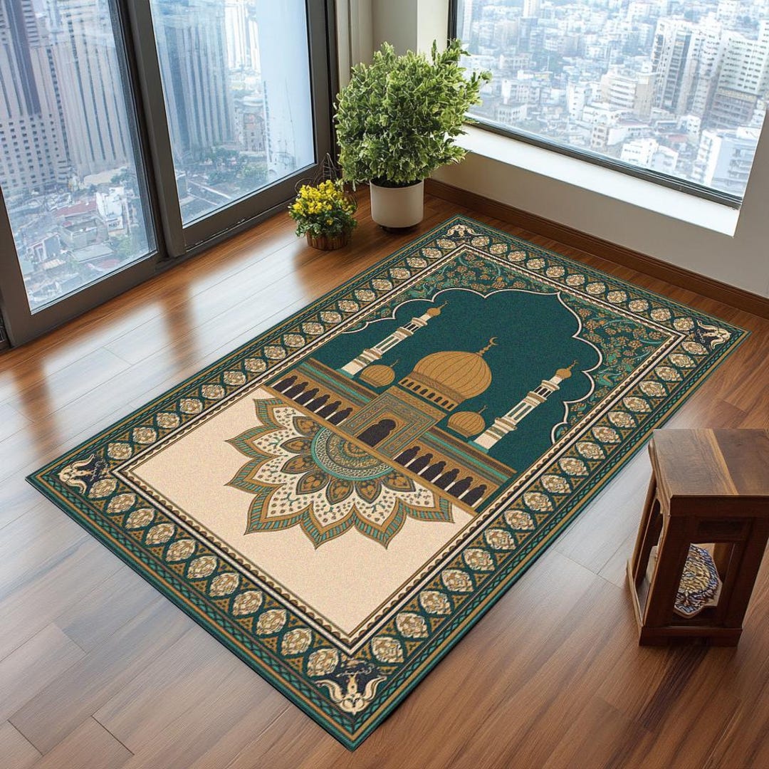 Mosque Accessories Prayer Rug, Saray Plush Islamic Rug, for Muslim Gift ...