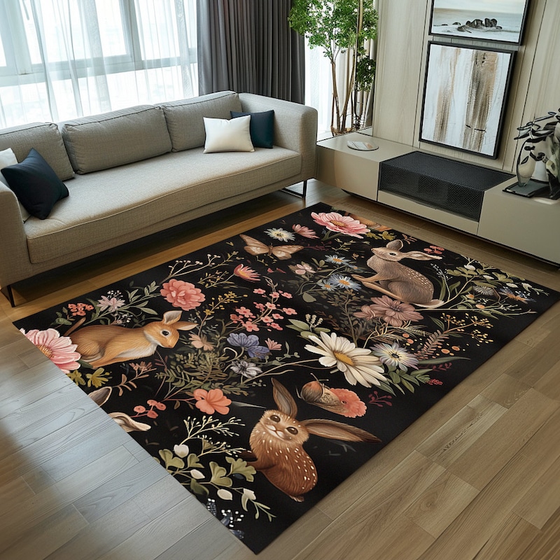 Bunny Rug - Etsy