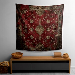 Red Wall Tapestries, Boho Wall Tapestry, Tapestry for Wall, Bed Head ...