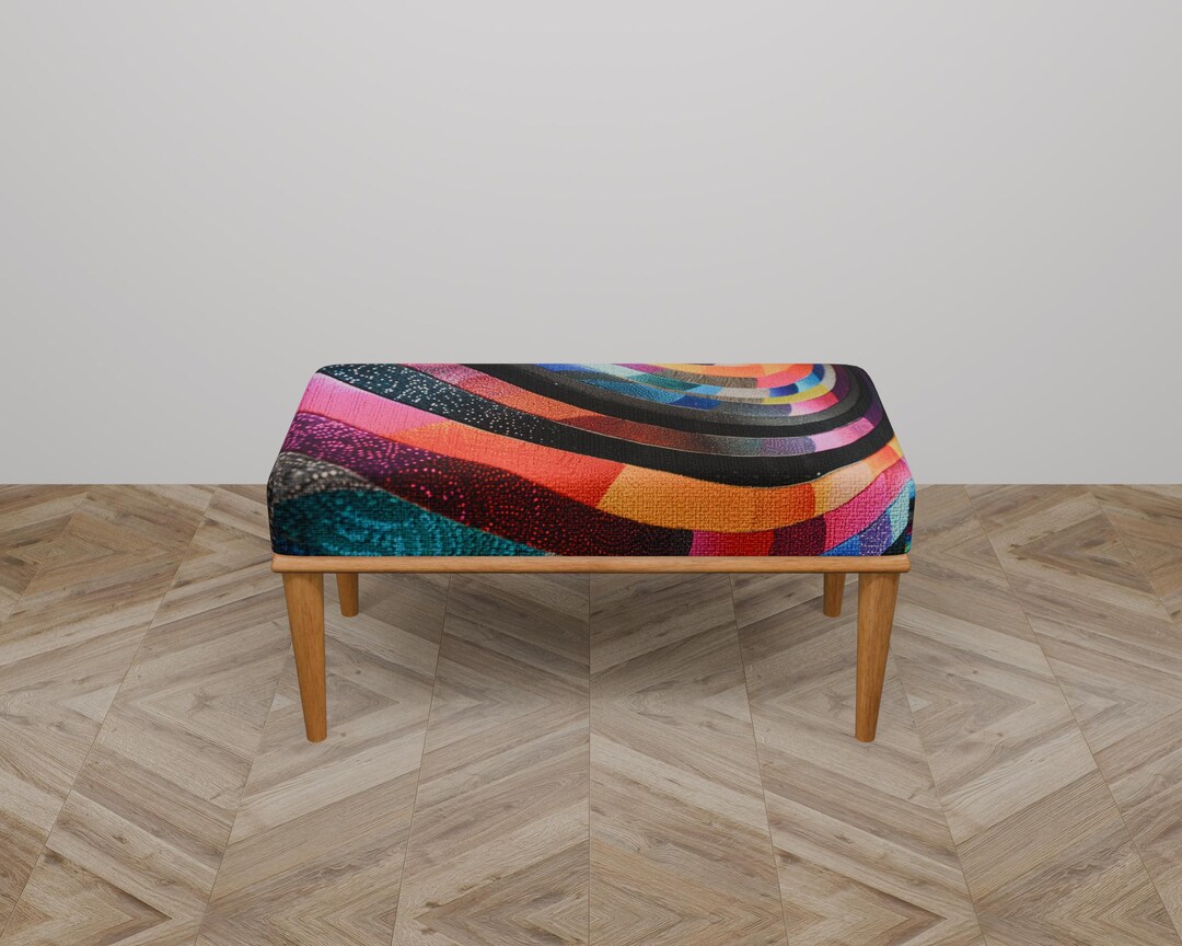 Under Window Bench, Abstract Bench, Multicolor Bench, Hallway Bench ...
