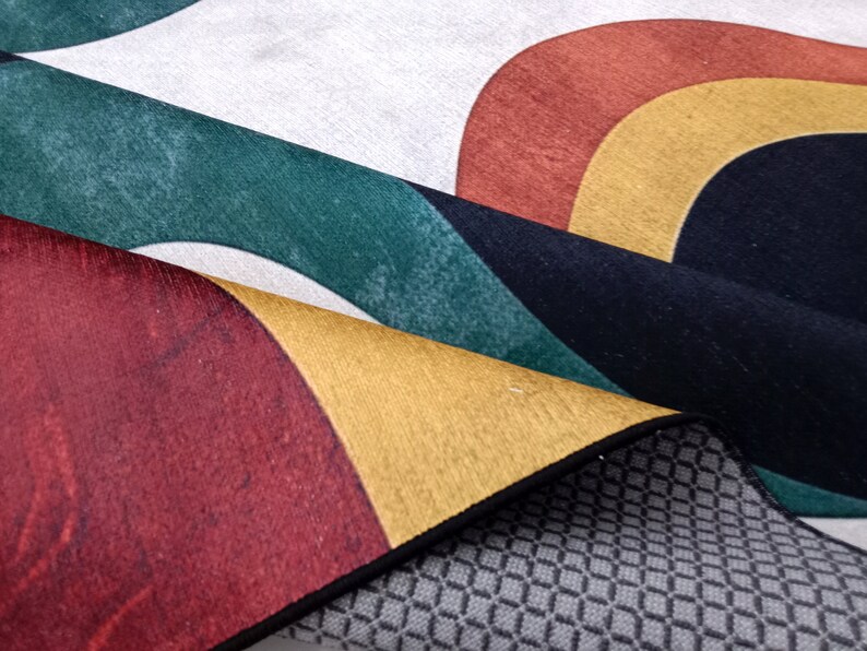 Premium Art Rug, Textile Design Rug, Shape Abstract Rug, Diningroom Rug ...