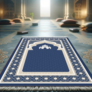Blue Prayer, Luxury Rug, Mihrab Rug, Muslim Rug, Hadji Sajadah, Arabic ...