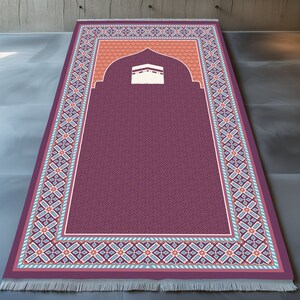 Framed Prayer, Purple Prayer Rug, Chic Sajadah, Islamic Gift, Aesthetic ...