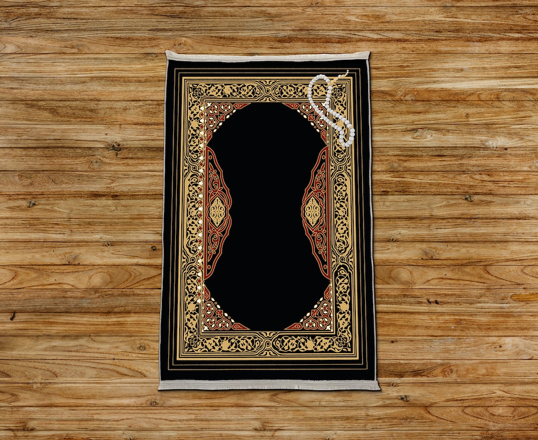 Premium Prayer Mat, Luxury Prayer Rug, Deluxe Sajada, Ornate Sajada ...