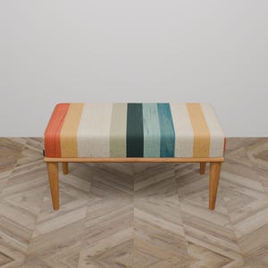 Kitchen Nook Bench, Striped Bench, Retro Bench, Hallway Bench, End of ...