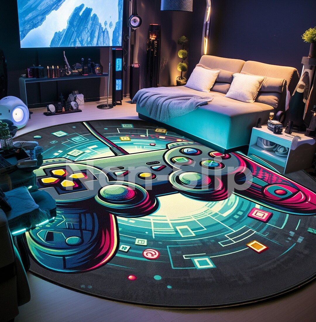 Cool Gamer Rug, Joystick Rug, Game Console Rug, Bedroom Rug, Awesome ...