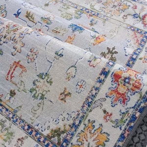 Pastel Color Rug, Washable Area Rug, 5x7 Rug, Bohemian Carpet, Rug for ...