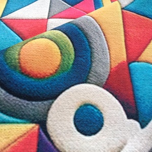 Figurative Rug, Circle Shape Rug, Cozy Rug, Geometric Rug, Modern Rug ...