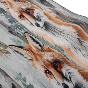 Animal Printed Rug, Vibrant Rug, Fox Patterned Rug, Nature Inspired Rug ...