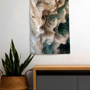 Ocean Theme Tapestry, Blue Tapestries, Dorm Wall Decor, Modern Fiber ...