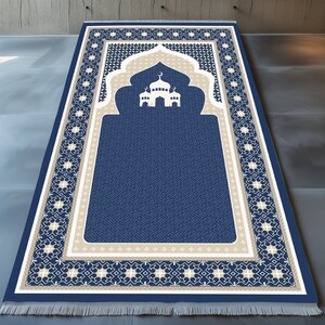 Blue Prayer, Luxury Rug, Mihrab Rug, Muslim Rug, Hadji Sajadah, Arabic ...