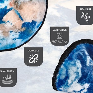 Figurative Rug, Circle Shape Rug, Cozy Rug, Geometric Rug, Modern Rug ...