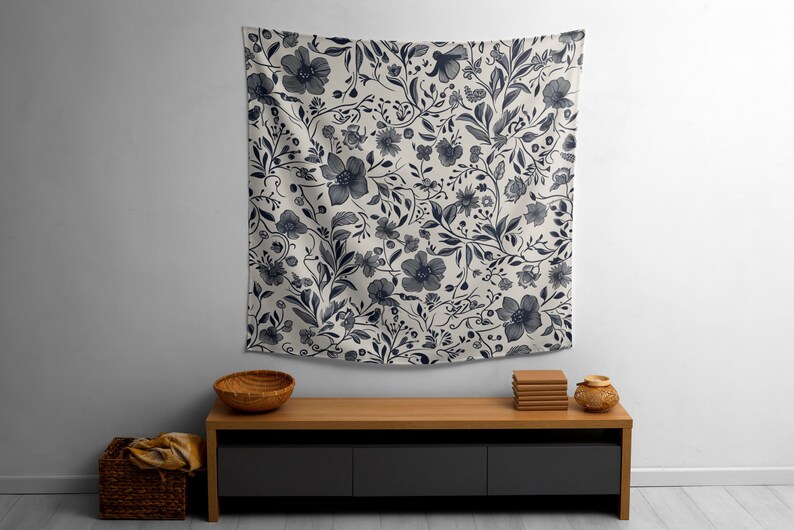 Contemporary Art, Gray Tapestry, Wall Decor, Luxury Wall Tapestry ...