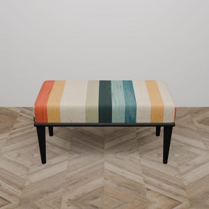 Kitchen Nook Bench, Striped Bench, Retro Bench, Hallway Bench, End of ...