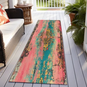 Faded Design Rug, Rustic Oversize Rug, Dressing Room Rug, Digital ...
