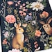 Nature Inspired Rabbit Rug, Patterned Rug, Bunny and Bloom Rug, Non ...