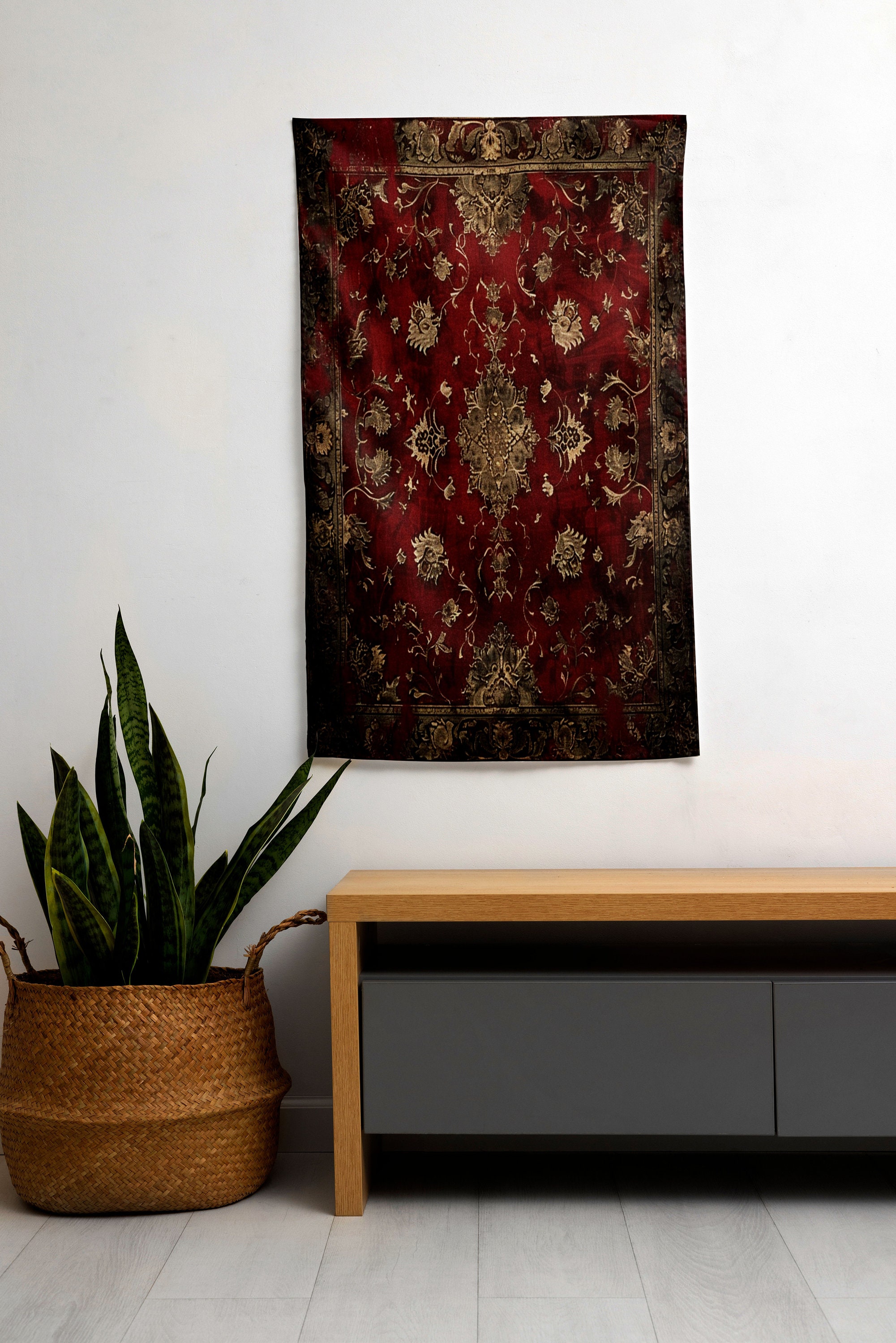 Red Wall Tapestries, Boho Wall Tapestry, Tapestry for Wall, Bed Head ...