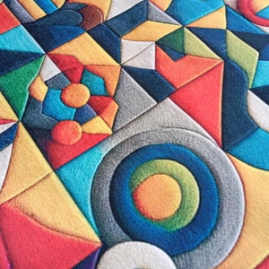 Figurative Rug, Circle Shape Rug, Cozy Rug, Geometric Rug, Modern Rug ...