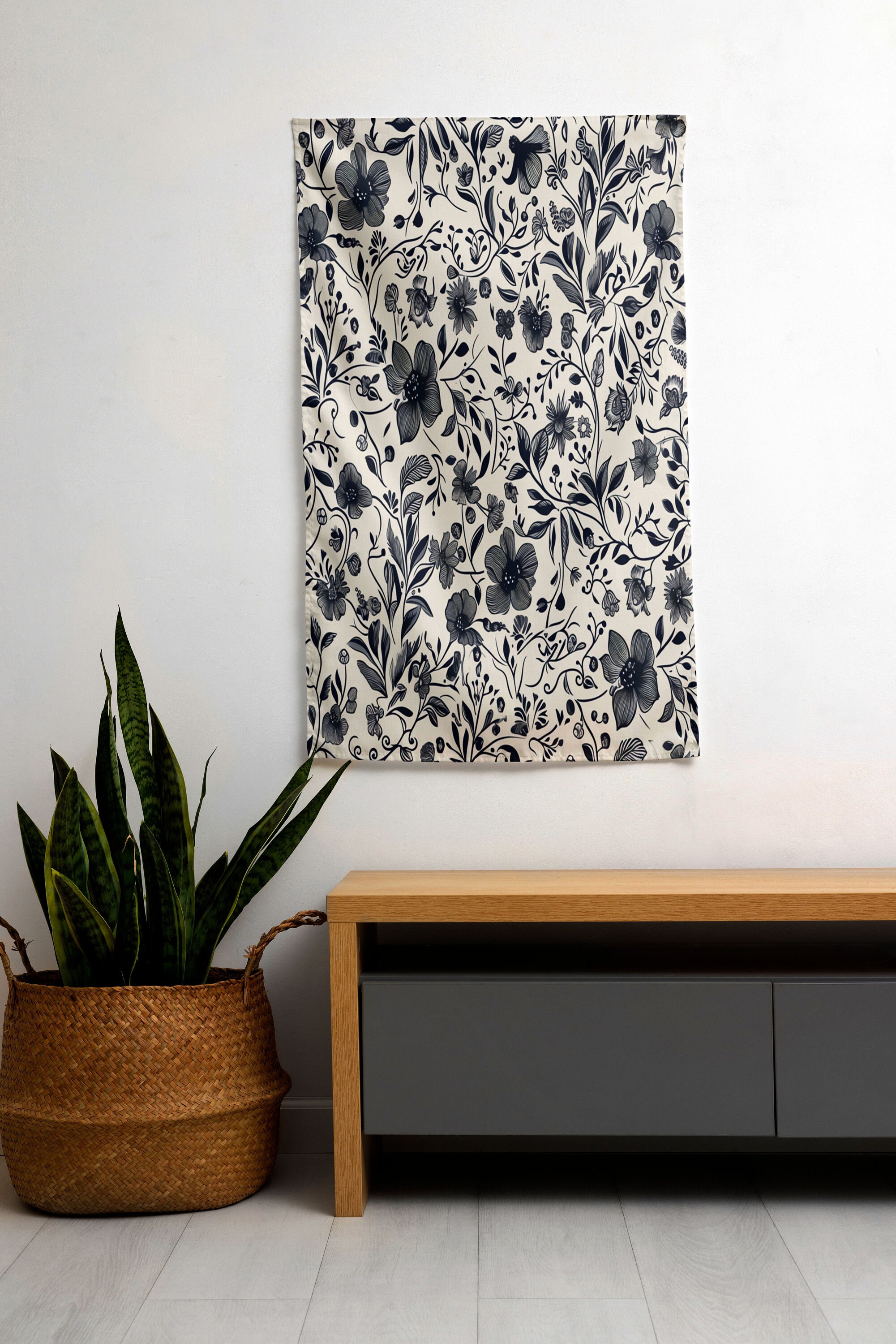 Contemporary Art, Gray Tapestry, Wall Decor, Luxury Wall Tapestry ...