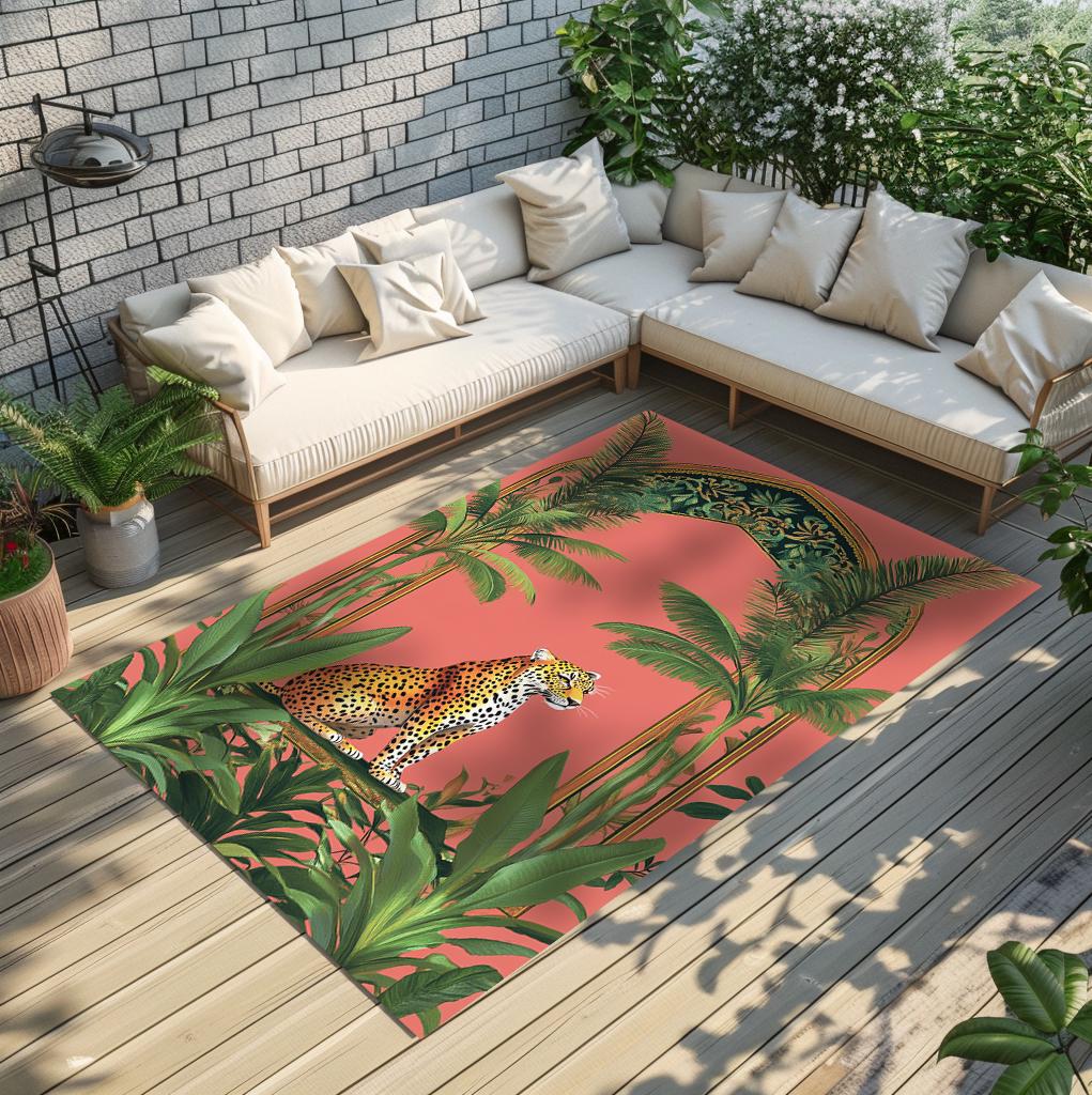 Cheetah Print Area Rug, Stylish Rug, Nature Theme Rug, Versatile ...