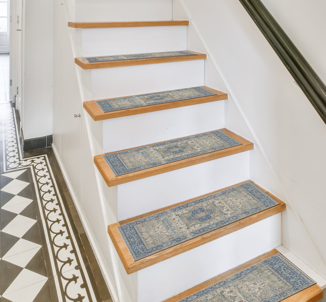 Rustic Stair Tread, Stair Railling Runner, Nonslip Stair Rug, Pet ...