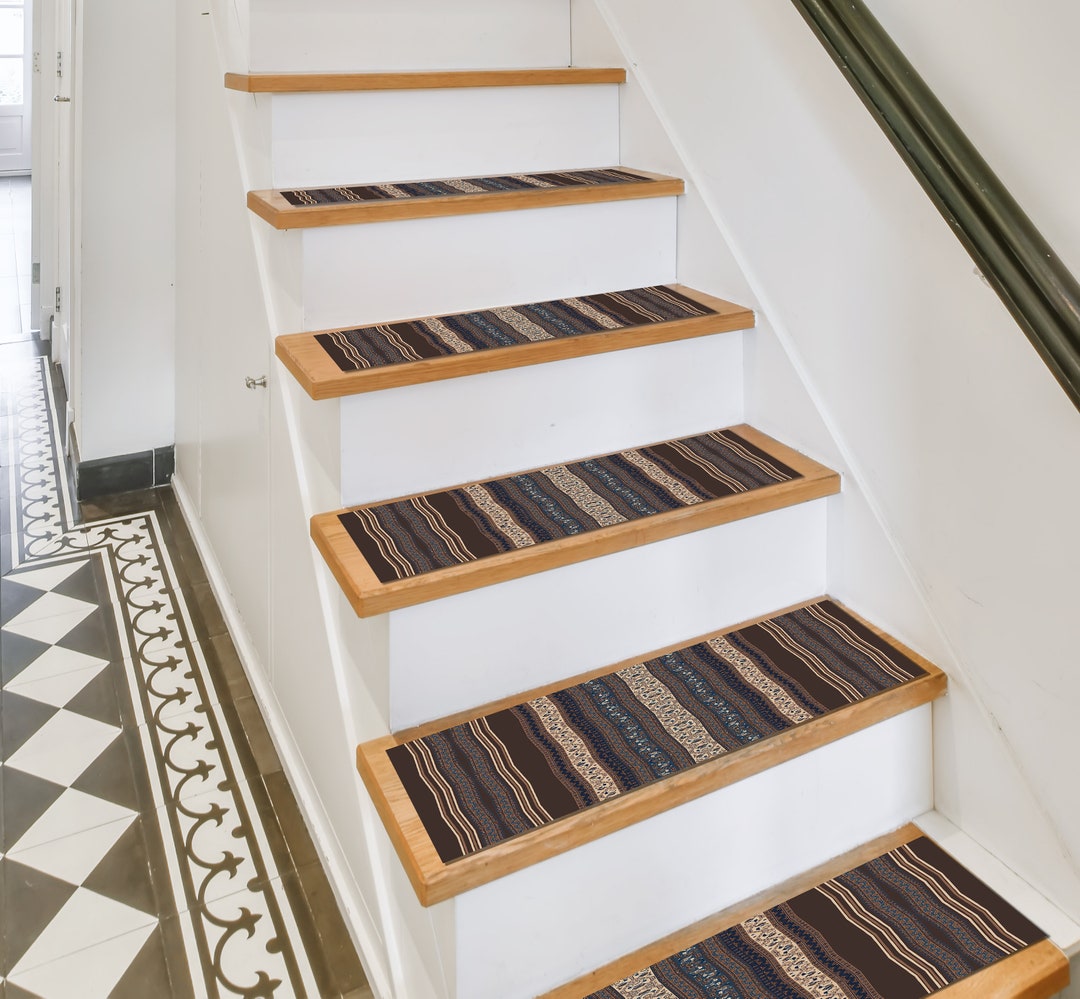Indoor Stair Tread, Striped Stair Mat, Authentic Floor Rug, Vacuum ...