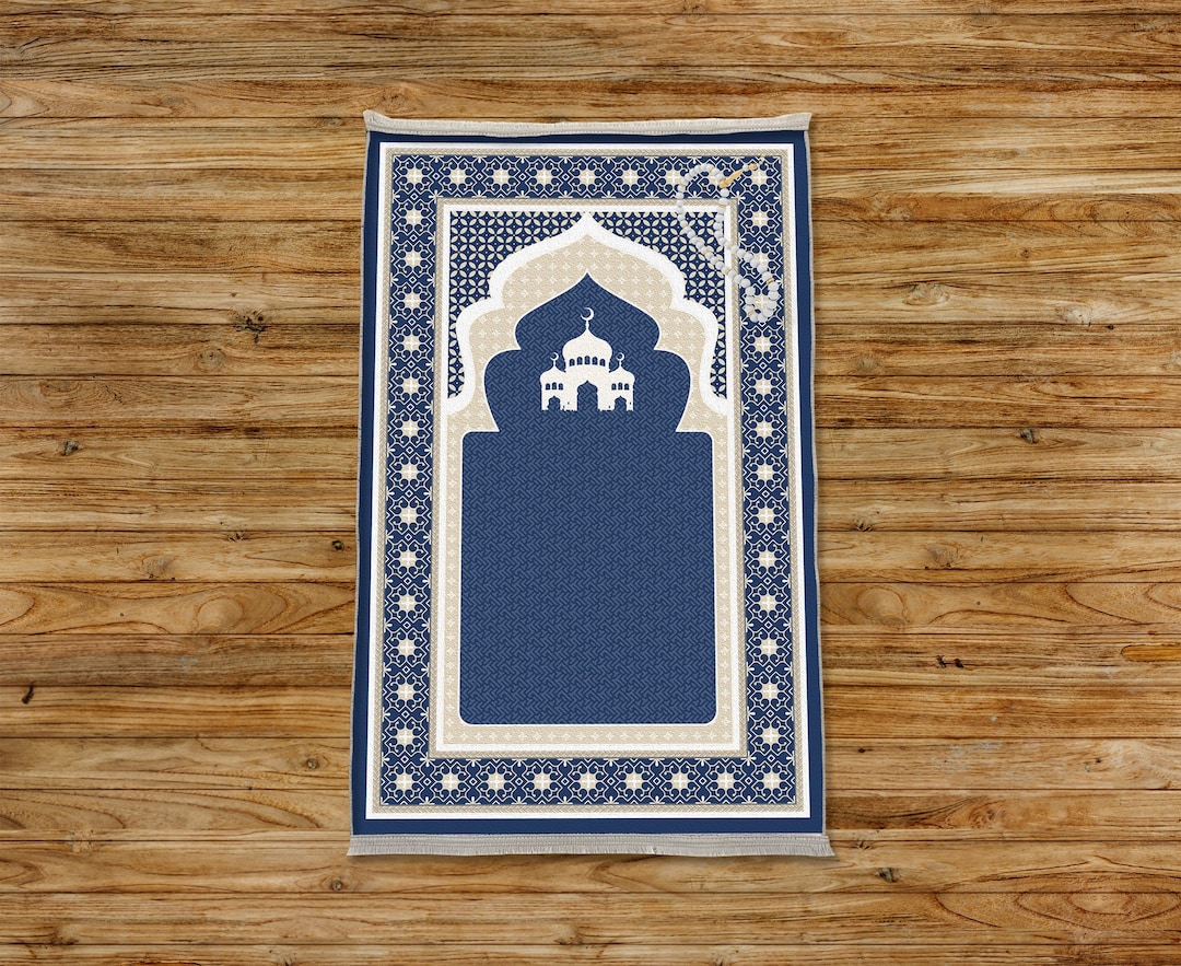 Blue Prayer, Luxury Rug, Mihrab Rug, Muslim Rug, Hadji Sajadah, Arabic ...