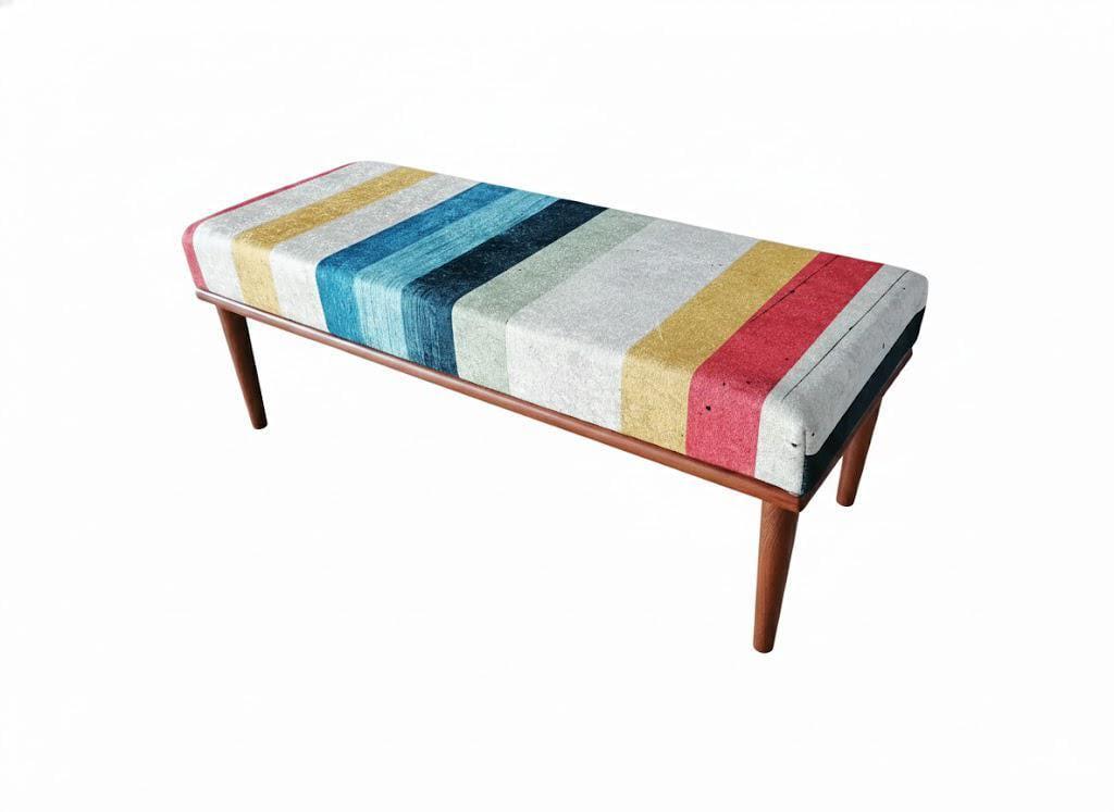 Kitchen Nook Bench, Striped Bench, Retro Bench, Hallway Bench, End of ...