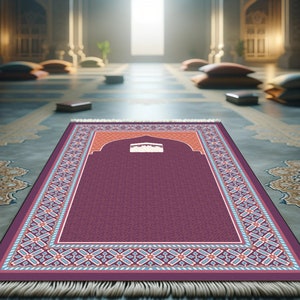 Framed Prayer, Purple Prayer Rug, Chic Sajadah, Islamic Gift, Aesthetic ...