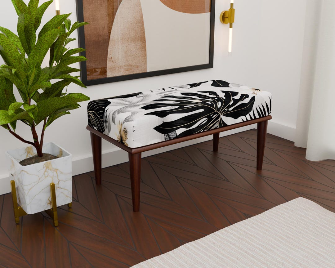 Elegant Decoration Bench, Decorative Bench, White and Black Nature ...