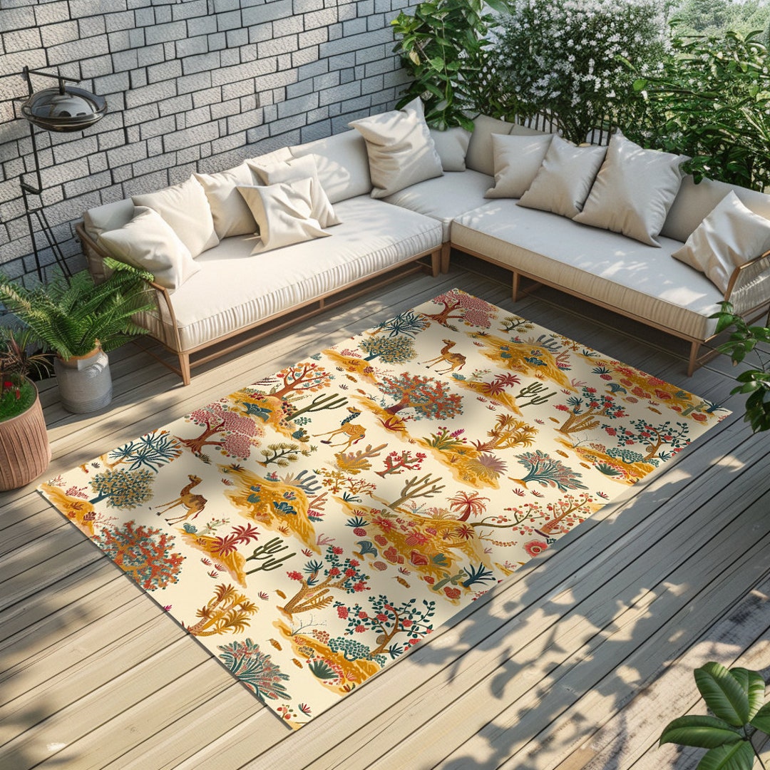 Desert Safari Rug, Camel Pattern Rug, Adventure Rug, Non-slip Rug, Gift ...