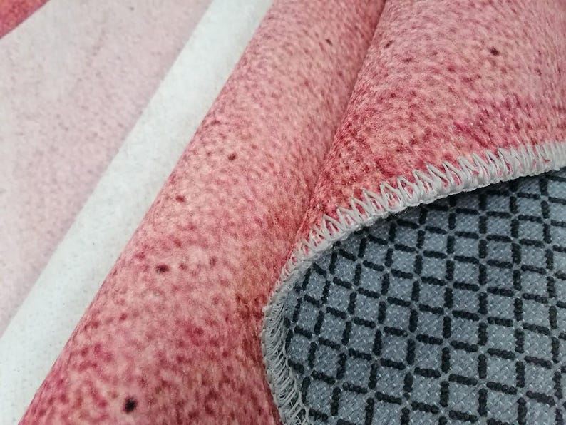 Pink Cotton Rug, Familyroom Rug, Housewarming Rug, Contemporary Rug ...
