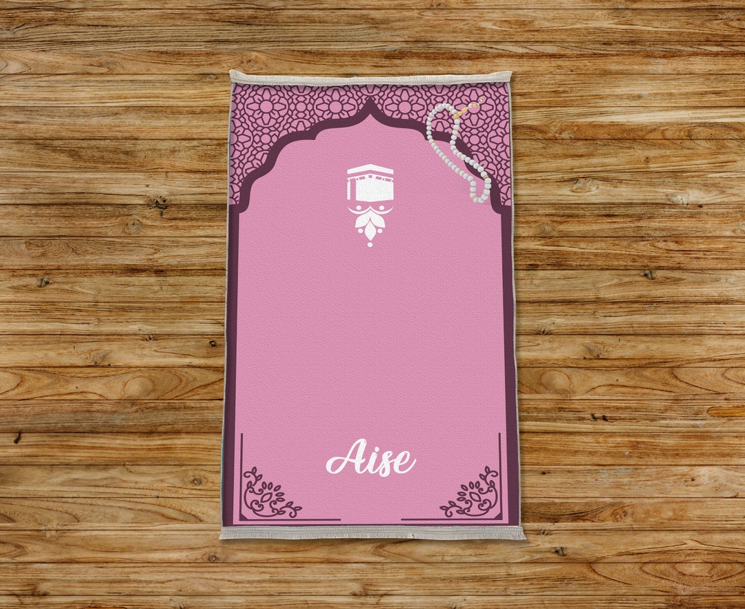Pink Prayer Mat, Muslim Prayer Rug, Soft Janamaz, Non Slip Salah Mat ...