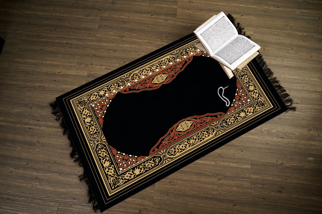 Premium Prayer Mat, Luxury Prayer Rug, Deluxe Sajada, Ornate Sajada ...