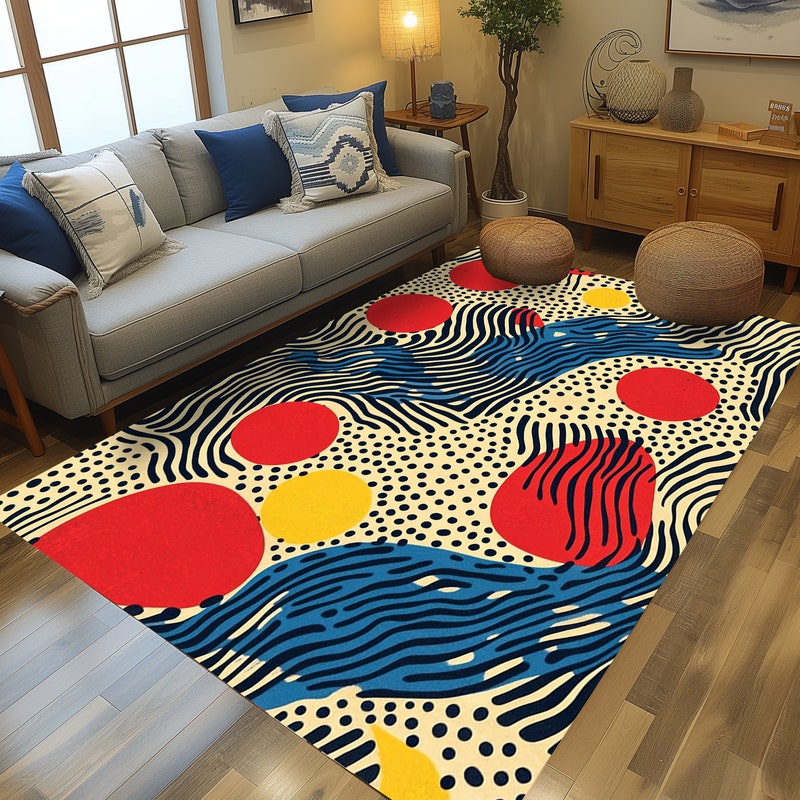Polka Dot Rug - Etsy