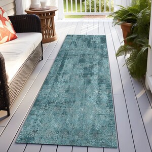 Teal Rug, Hippie Rug, Abstract Rug, Mixed Pattern Rug, Decorative Rug ...