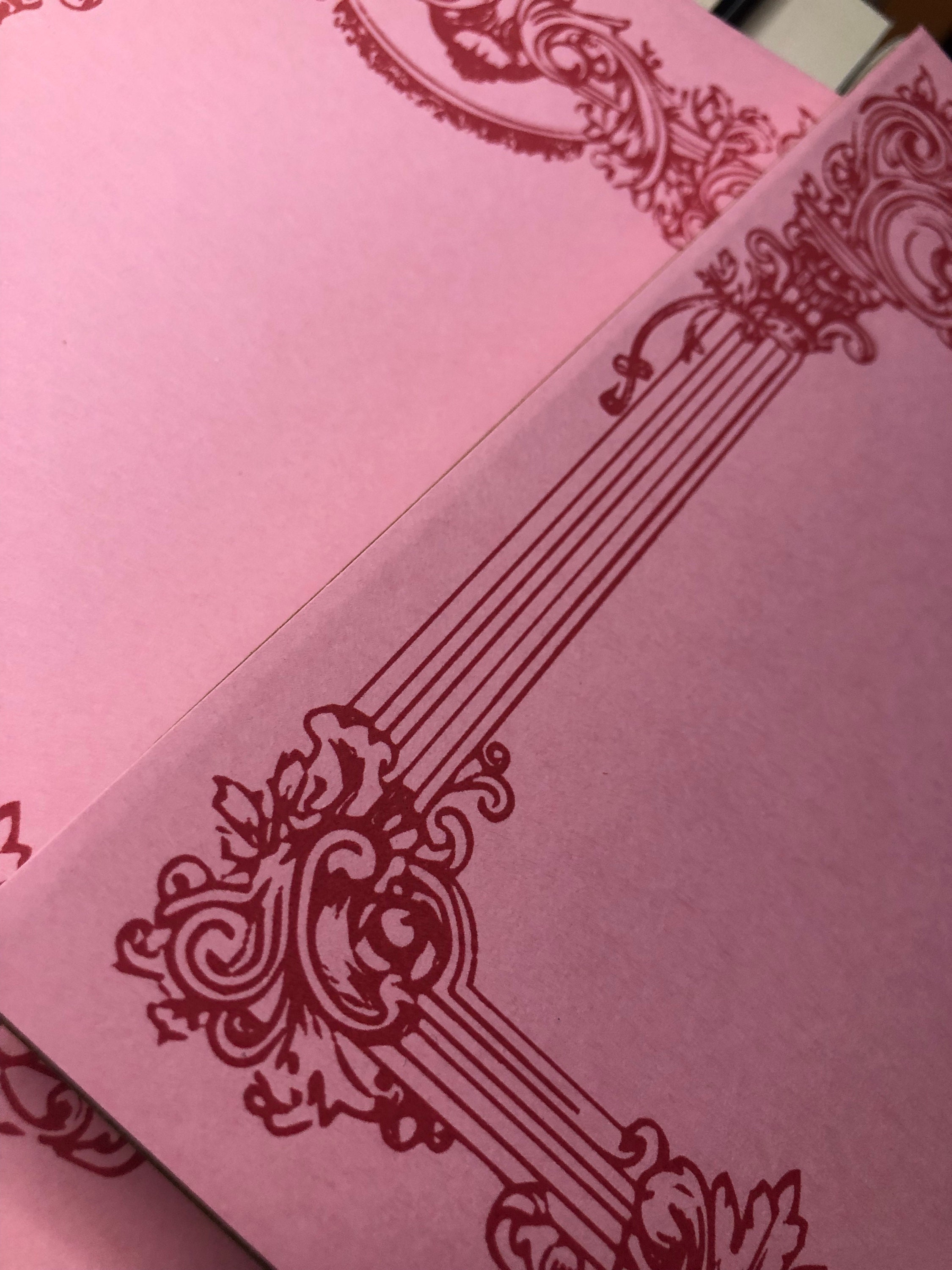 Vintage Notepad, Pink Notepad, Memo Notepad, Stationery Lover Gift ...