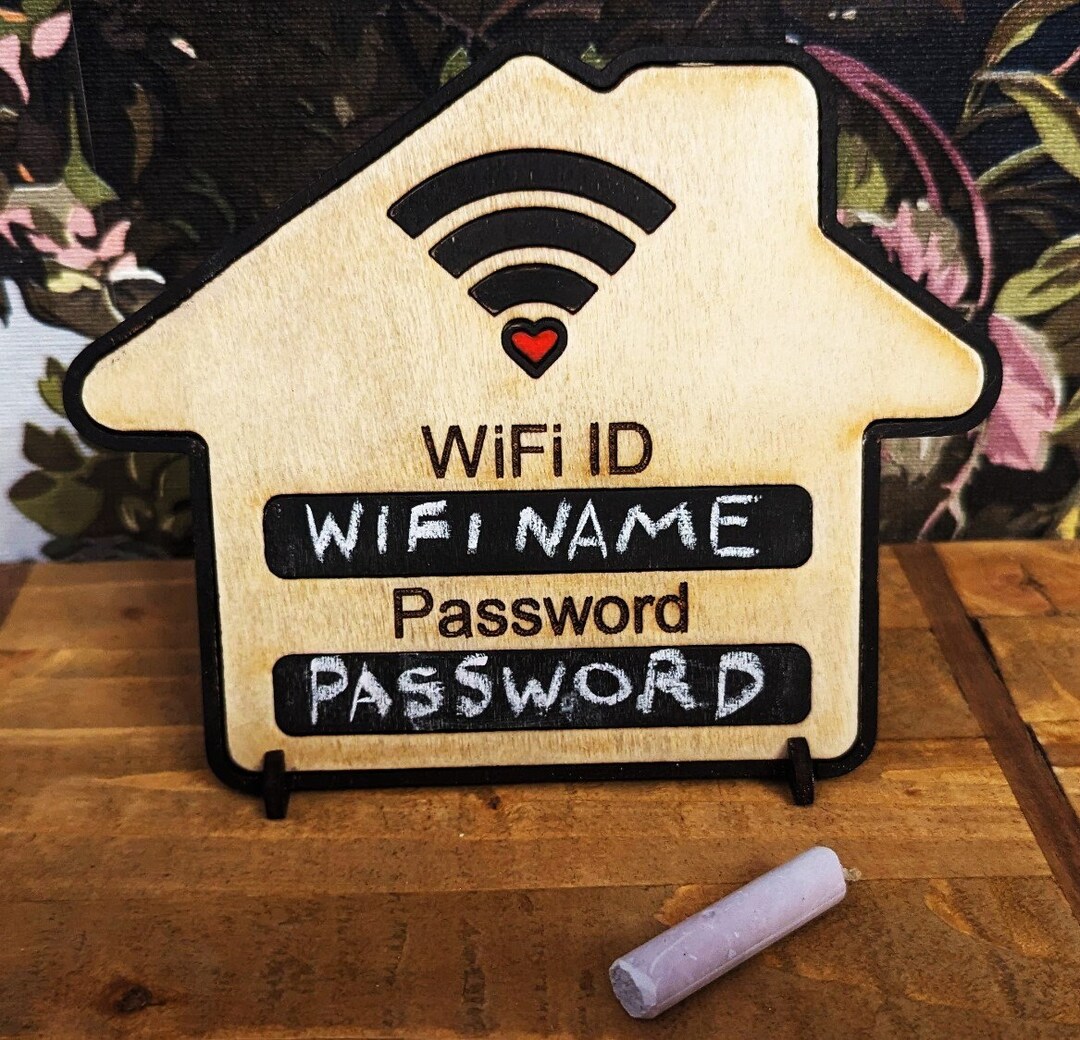 Personalised Home Wifi Password Plaque With Chalkboard - Etsy