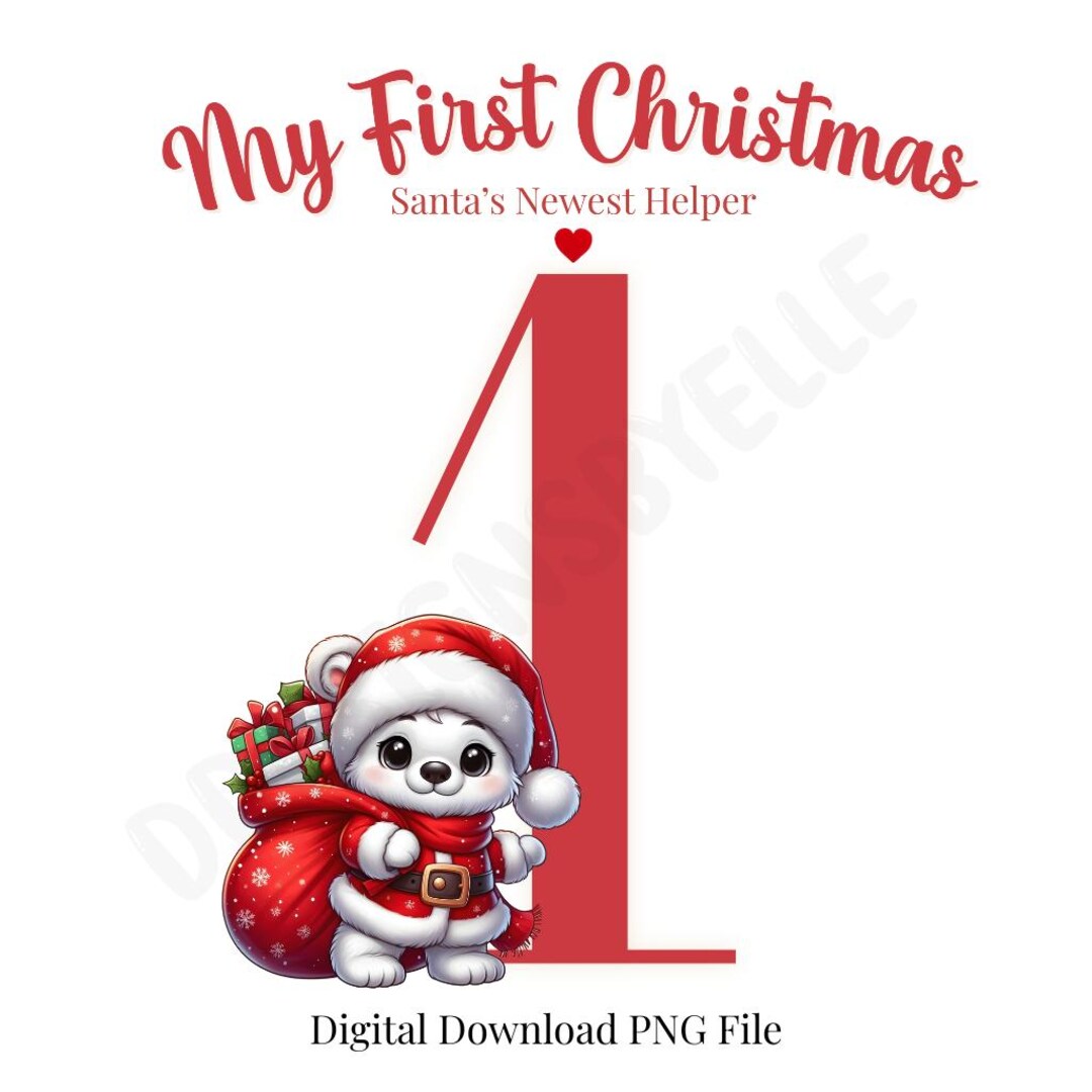 My First Christmas Png, Christmas Santa Bear Gifts PNG, Christmas Png ...
