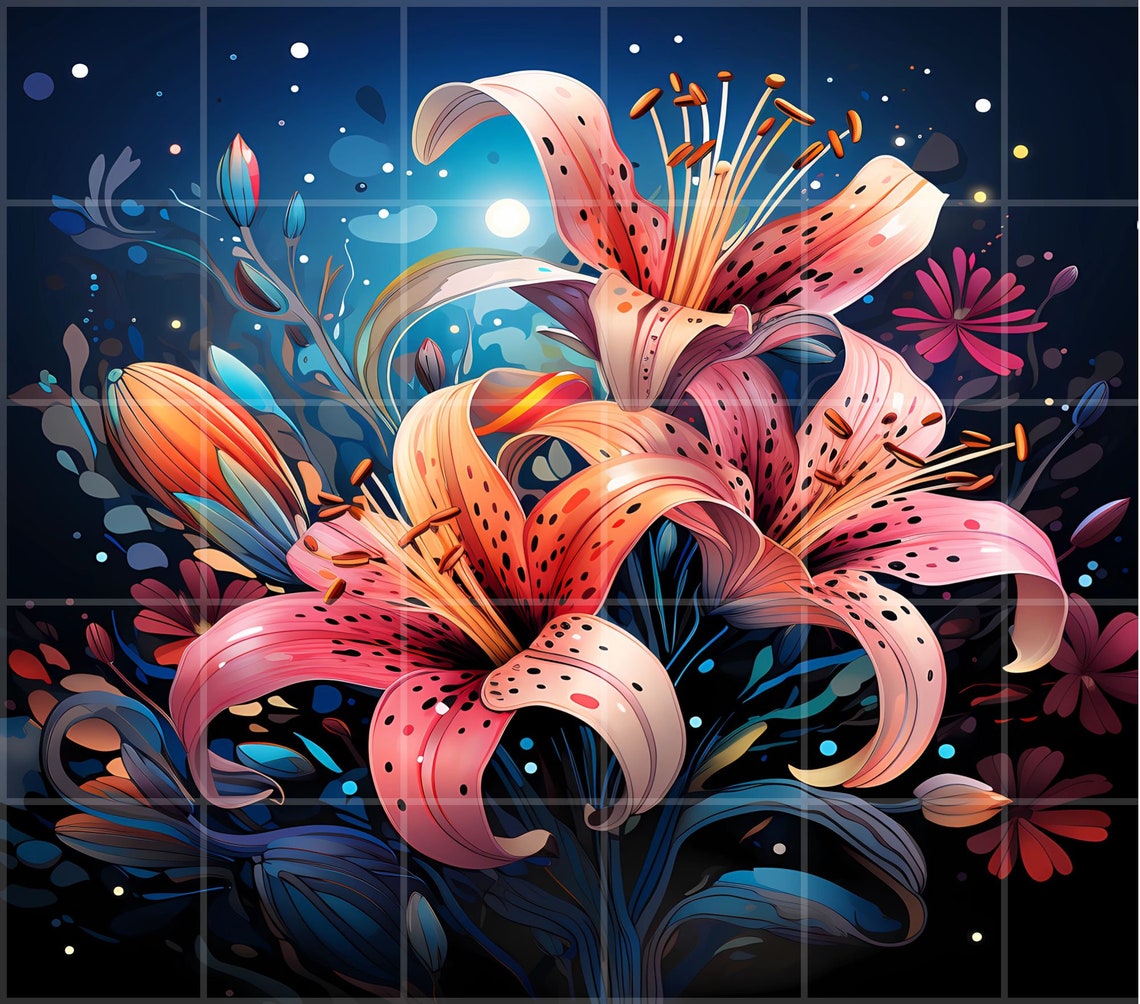 3D Stargazer Lily 20oz Skinny Straight Tumbler Sublimation - Etsy