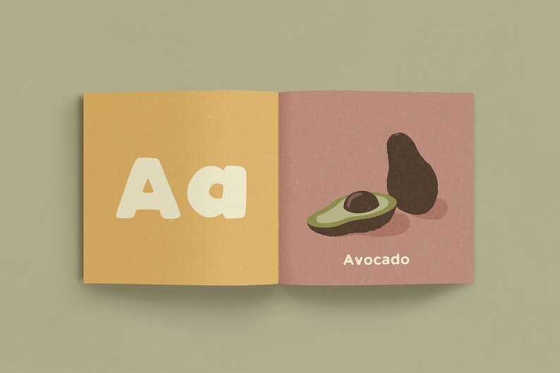 ABC Book Fruits and Vegetables Childrens Picture Alphabet Book, Learn ...