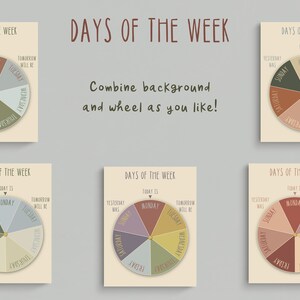 Montessori Days of the Week Wheel, Homeschool Printable, Circle Time ...