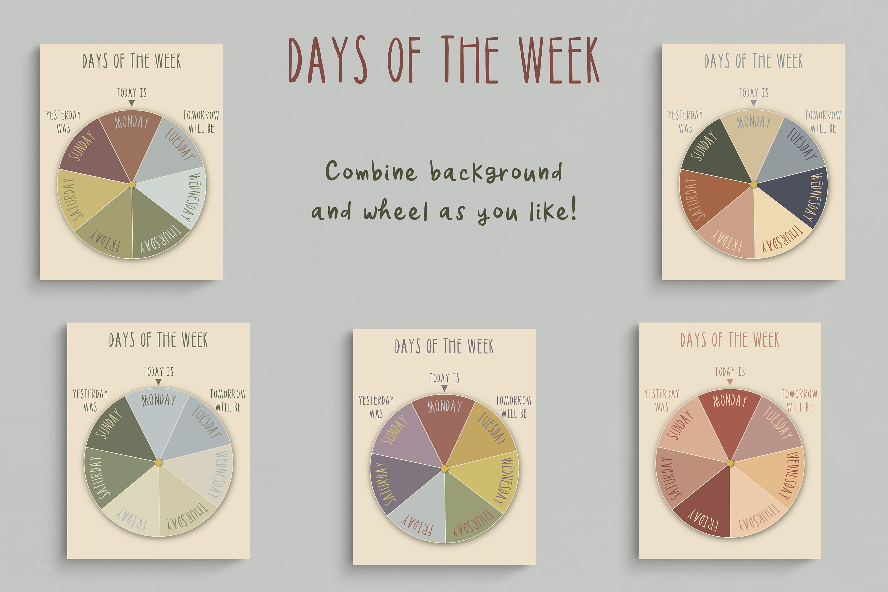 Montessori Days of the Week Wheel, Homeschool Printable, Circle Time ...