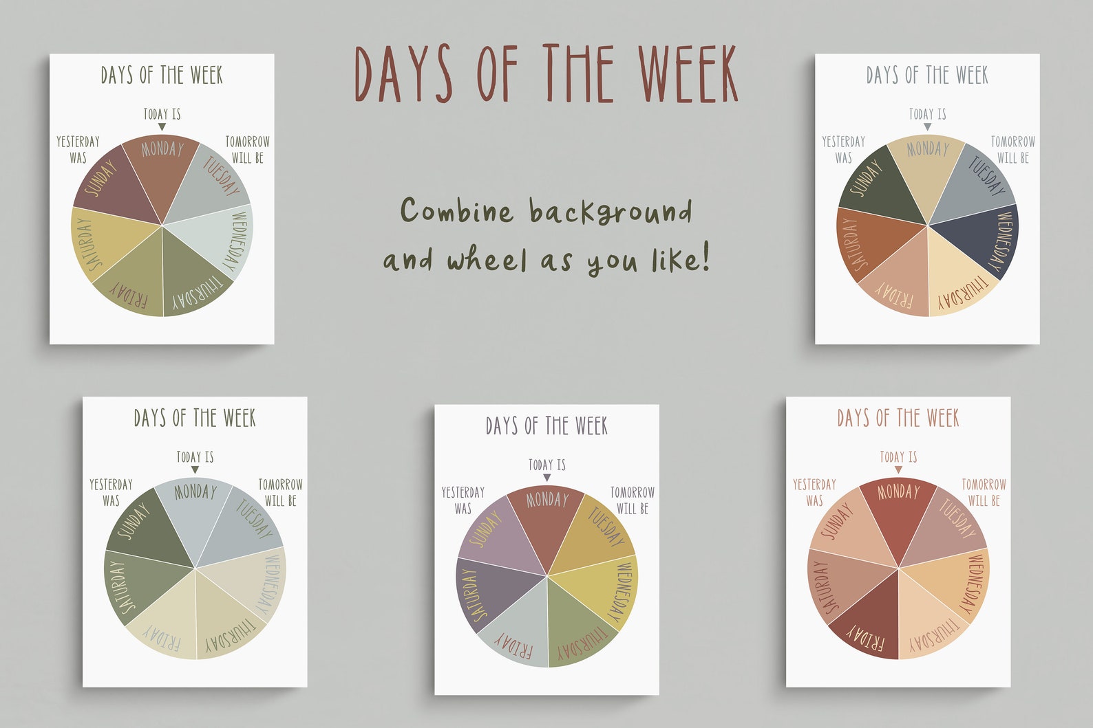 Montessori Days of the Week Wheel, Homeschool Printable, Circle Time ...