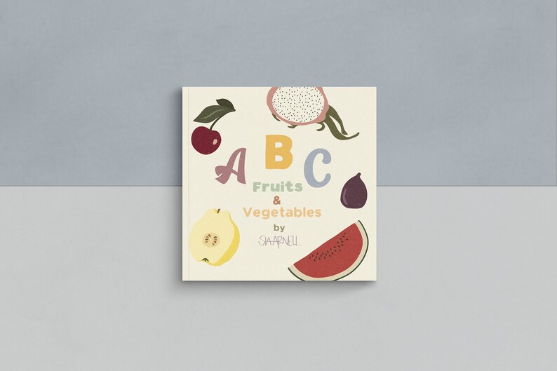 ABC Book Fruits and Vegetables Childrens Picture Alphabet Book, Learn ...