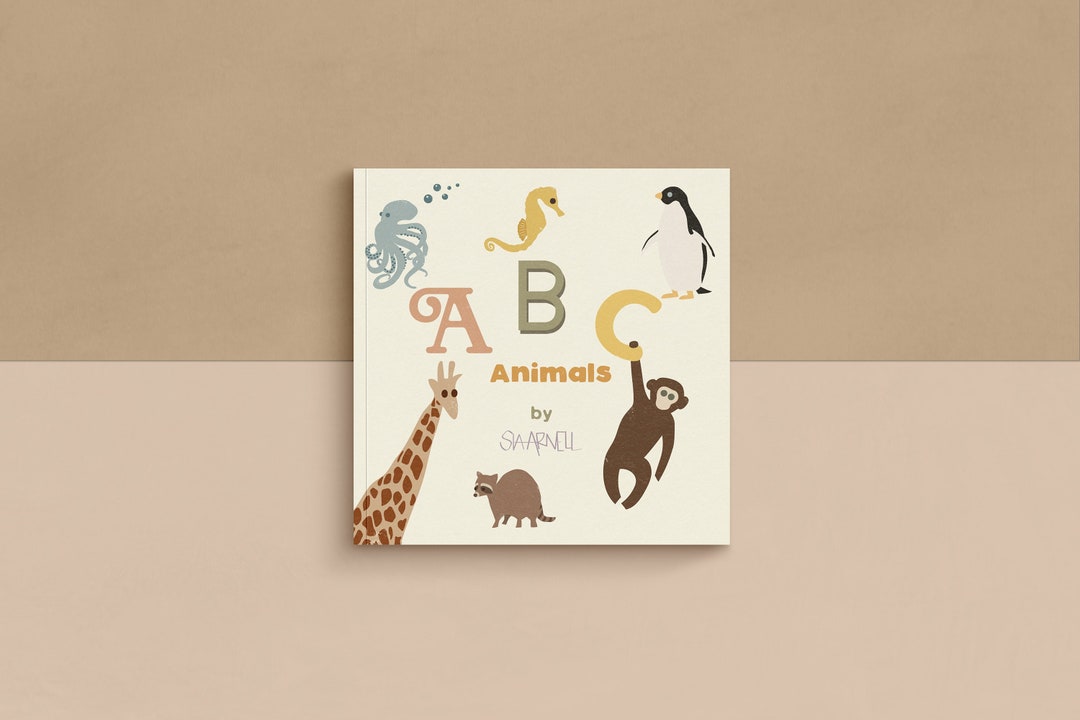 Alphabet Animals Book Childrens Abc Book, Boho Alphabet, Learn the Abc ...