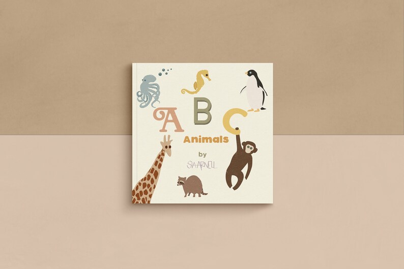 Alphabet Animals Book Childrens Abc Book, Boho Alphabet, Learn the Abc ...