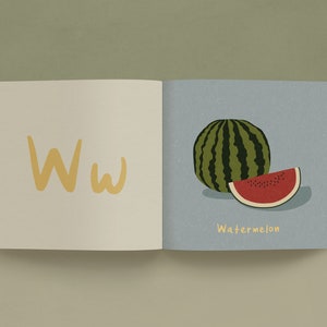 ABC Book Fruits and Vegetables Childrens Picture Alphabet Book, Learn ...