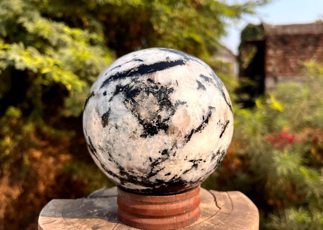 Giant Rainbow Moonstone Sphere - Stunning Crystal Sphere - 100 MM ...