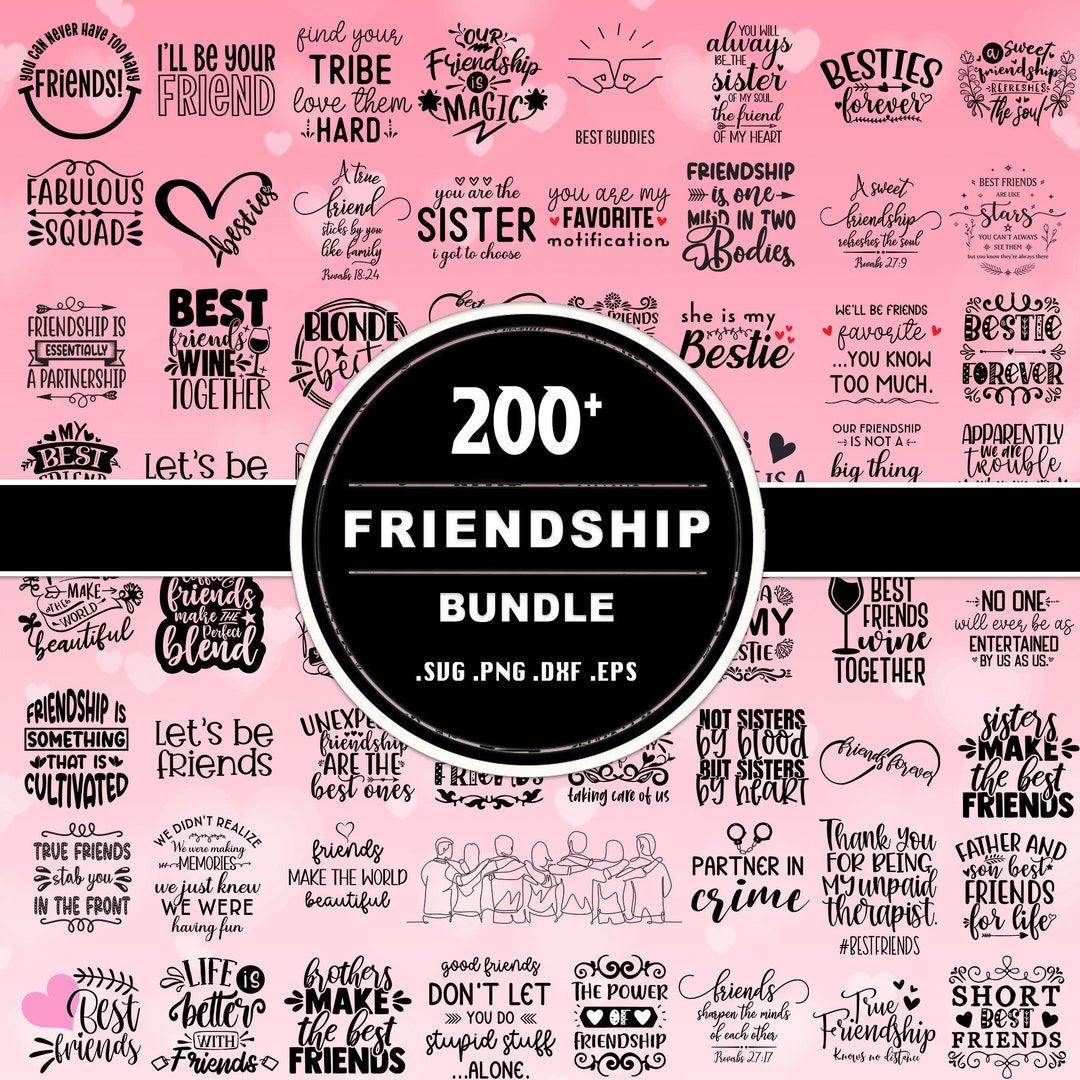 Friendship Svg Bundle, Bestie Svg, Best Friends Svg, Friendship Png ...
